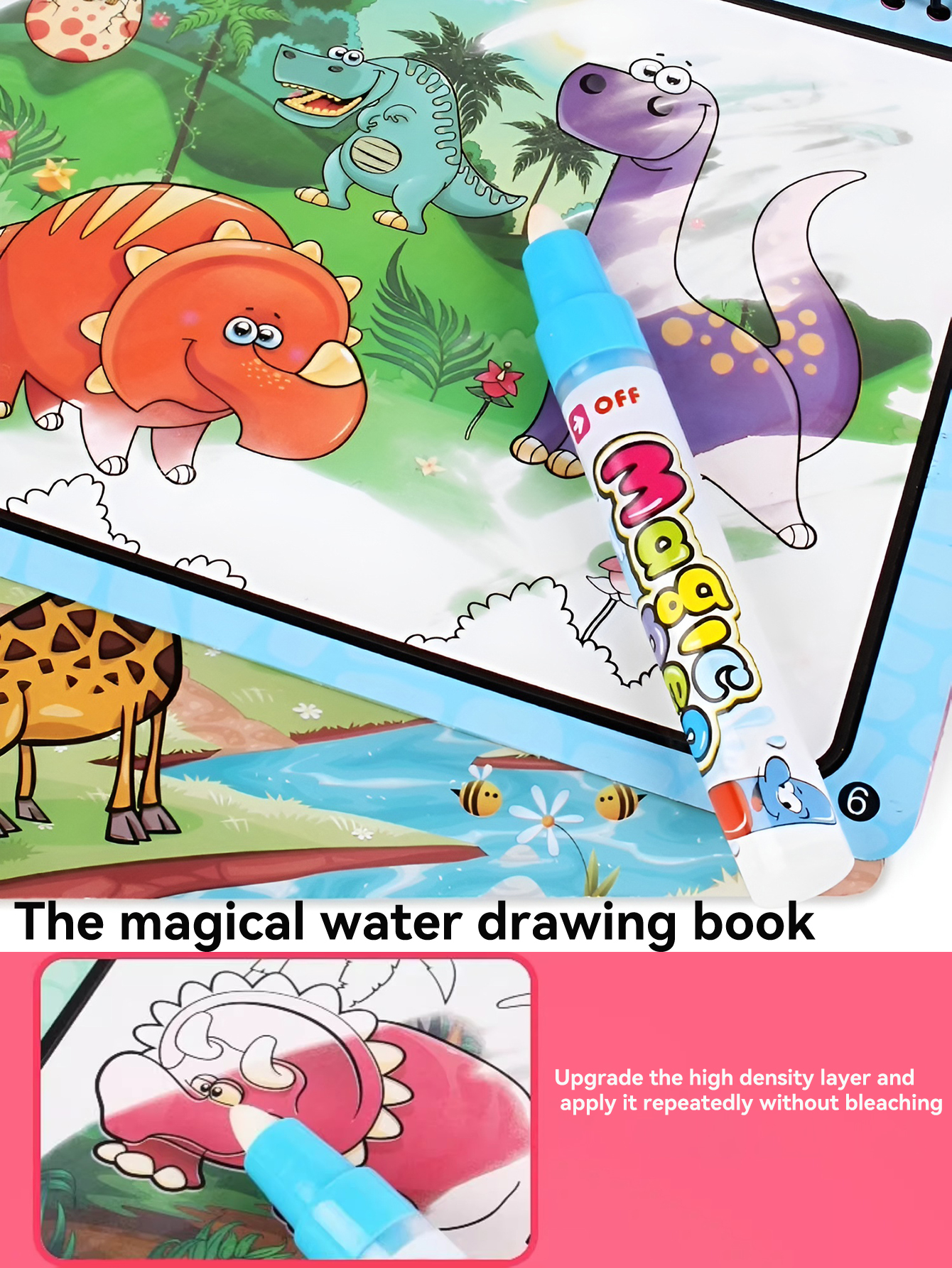 Children's water picture album can be repeatedly doodled, use clear ...