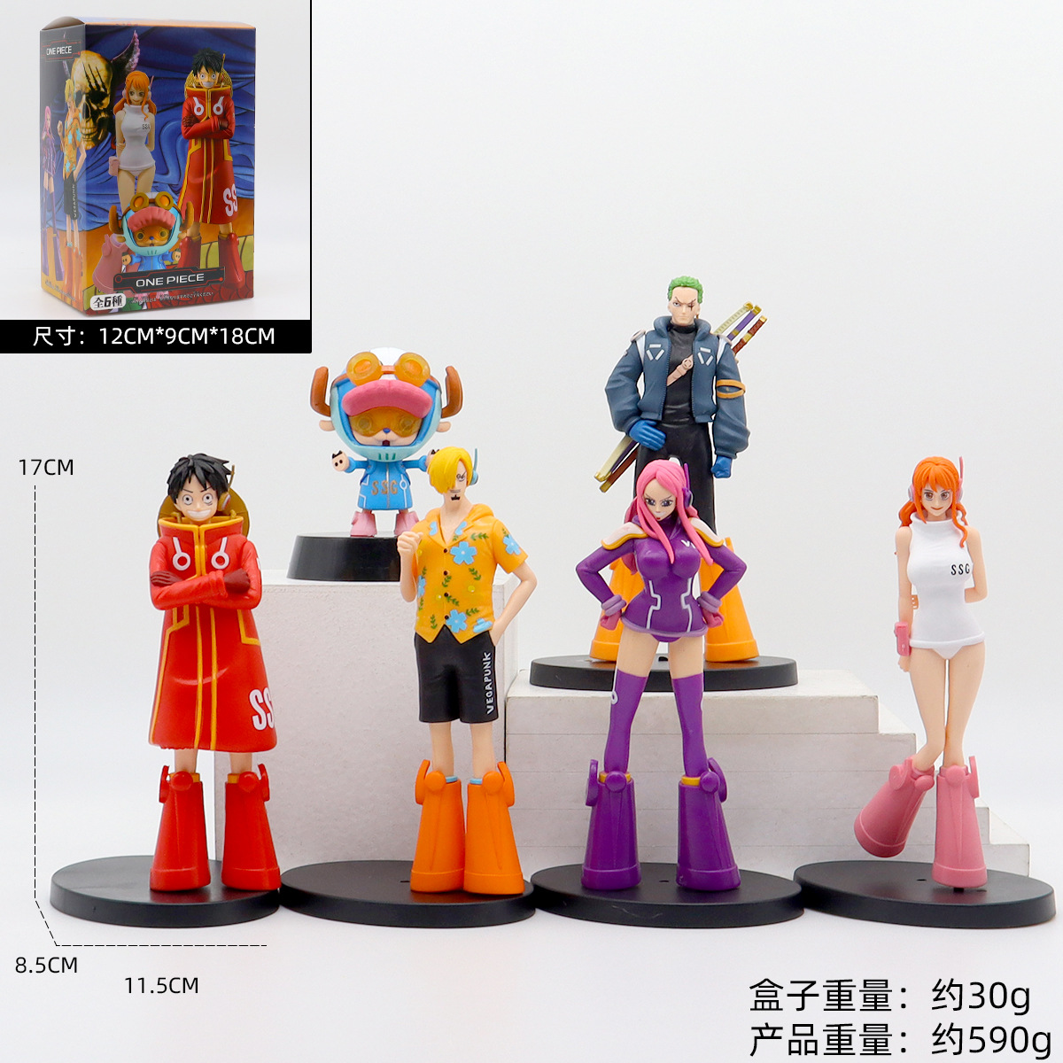 1Pcs 10-18cm Anime One Piece Figure Egghead Island Luffy Tony Tony ...