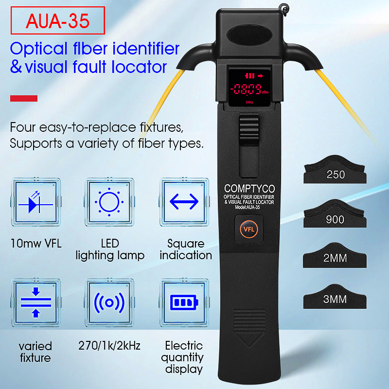 High-performance AUA-35/40 optical fiber identifier 800-1700 nm SM/MM ...