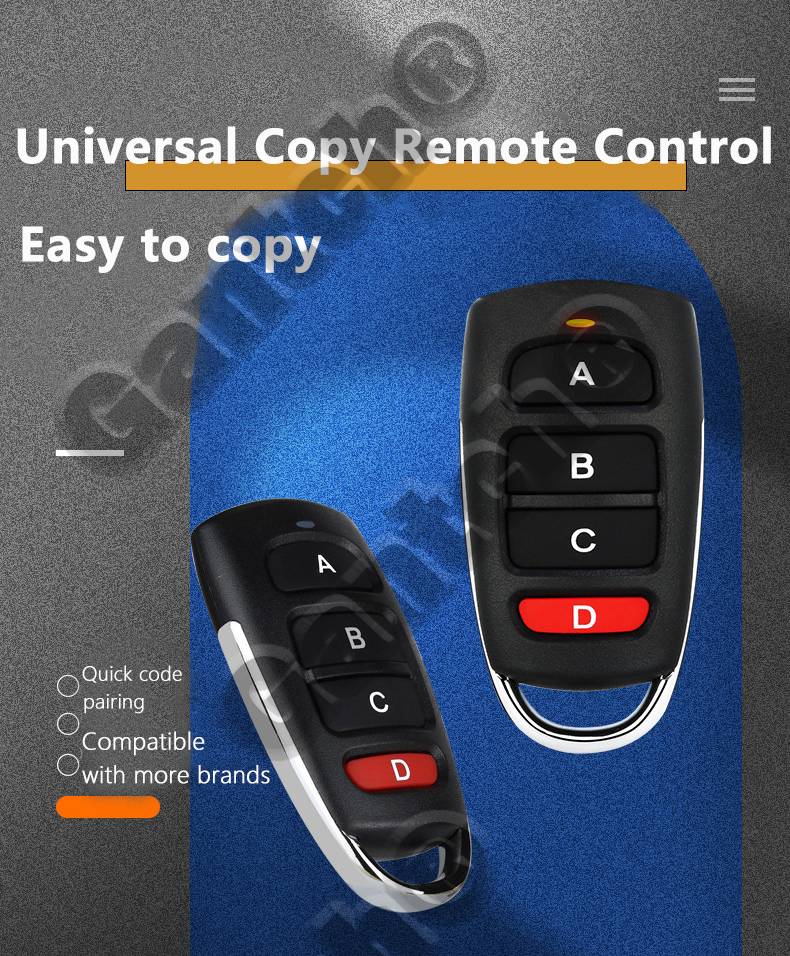 Universal clone copy wireless remote 433mhz 315mhz Code Remote Control for Garage Door / Gate ...