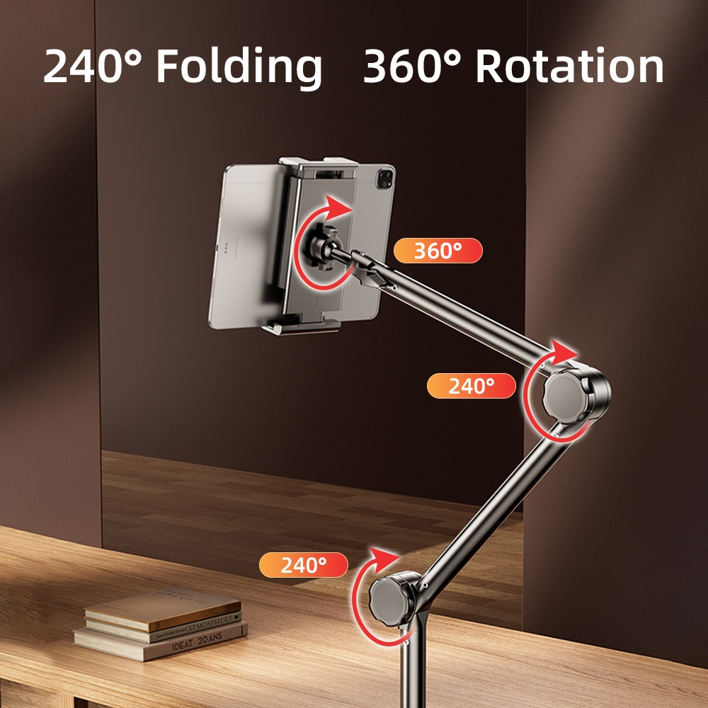 Lazy Phone Holder 360° Rotating Tablet Stand Holder Adjustable for iPad ...