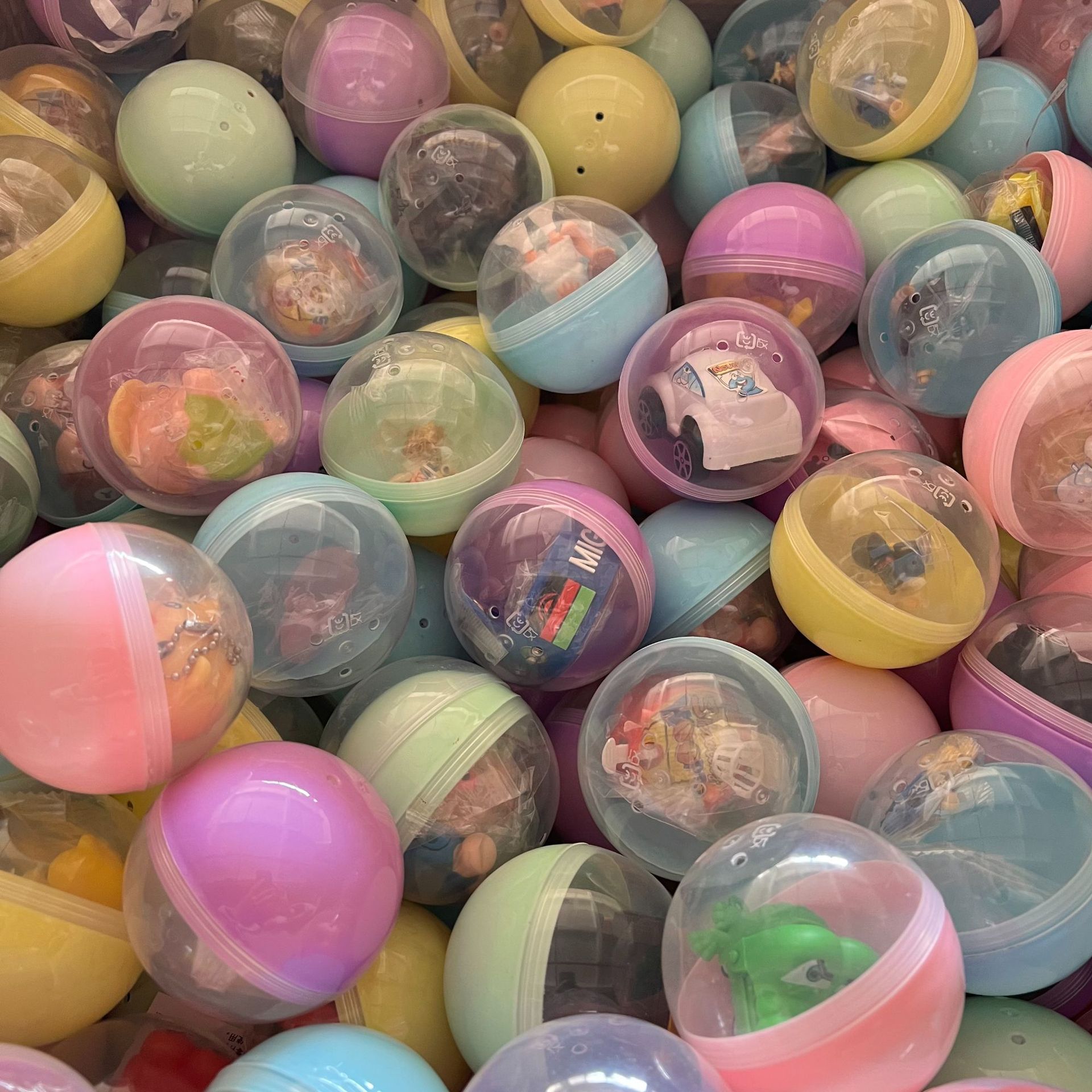 30/50Pcs Cartoon Mini Cute Egg Fun Ball Small Toy Kindergarten Sharing ...