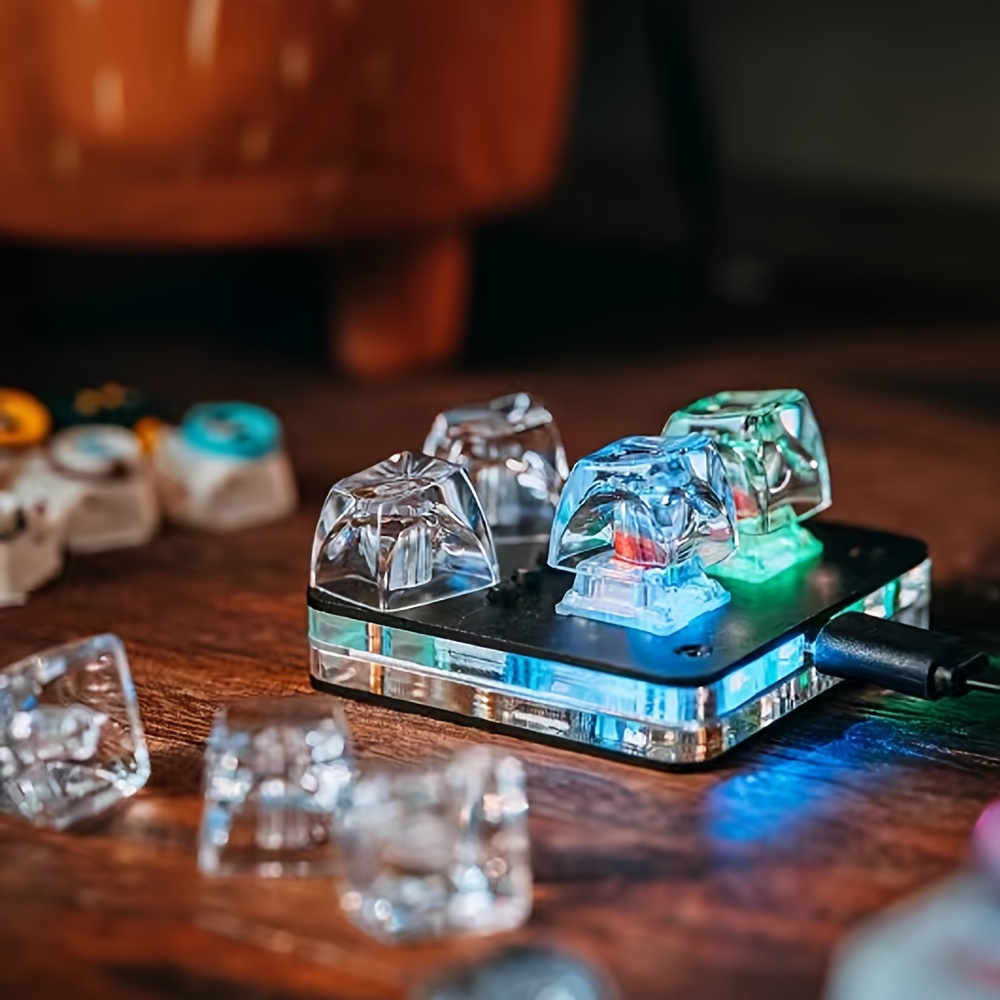 Fully transparent mechanical keyboard keycaps, (keycaps only) crystal ...