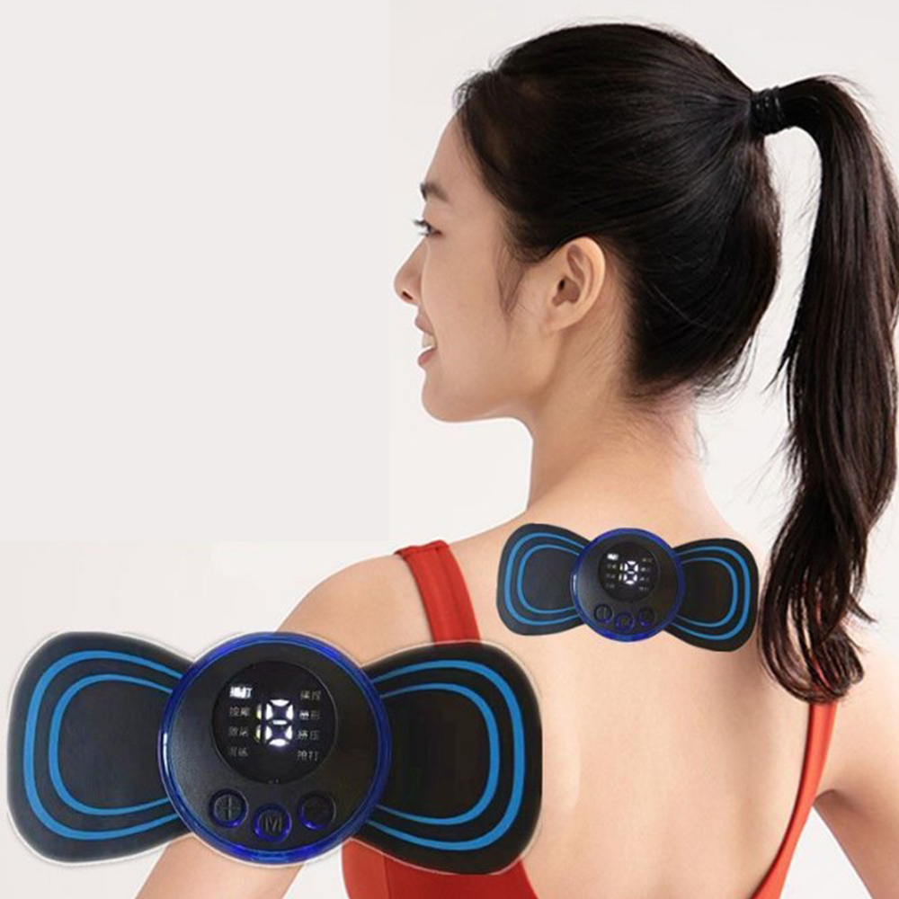 EMS Mini Massage Patch Portable Electric Neck Massager Shoulder and ...