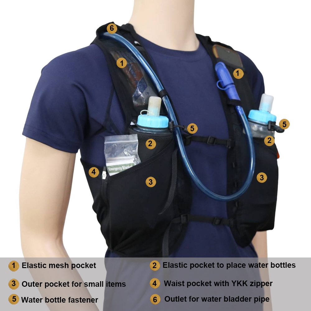 ULTRA-TRI Hydration Running Backpack Vest Trail Run Pack Lightweight ...
