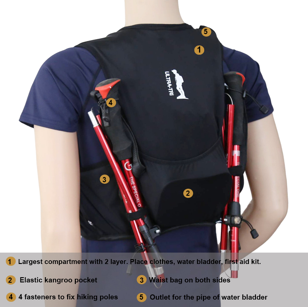 ULTRA-TRI Hydration Running Backpack Vest Trail Run Pack Lightweight ...