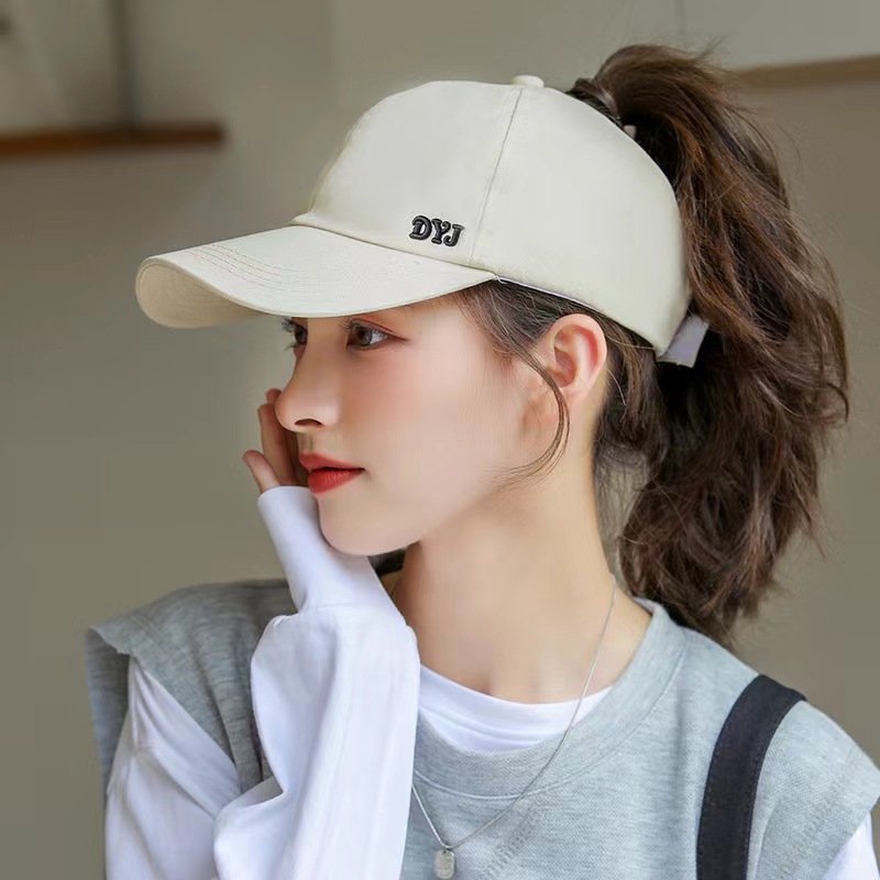 Women's Breathable High Ponytail Sun Hat - UV Protection Duckbill ...