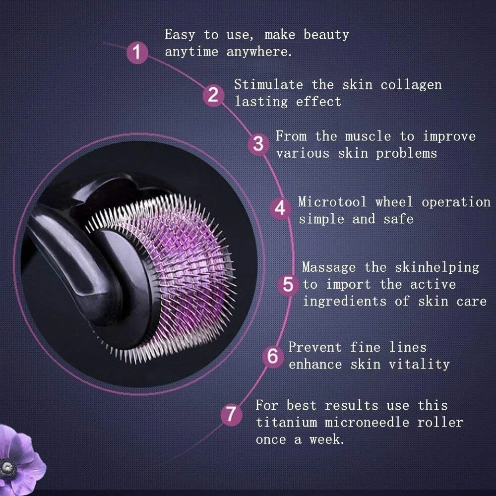 DRS 540 Needles Derma Roller Microneedling Roller for Hair growth Skin ...