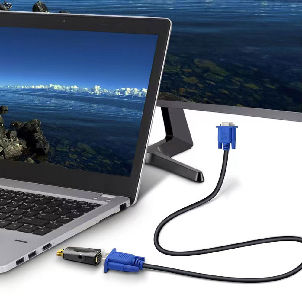 [Shopee Choice] HDMI-compatible to VGA Converter Male To Famale Adapter ...