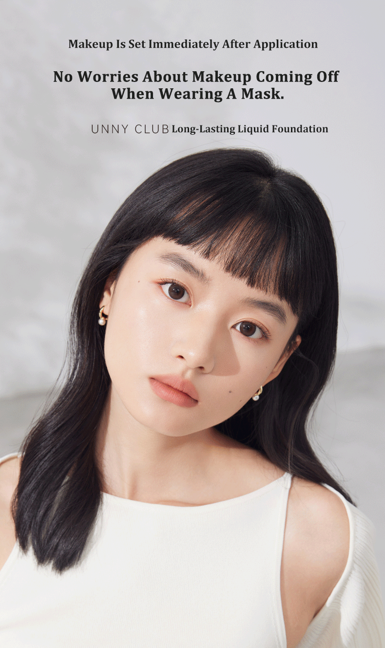 UNNY CLUB Foundation Full Coverage Long Lasting Oil Control Matte+Poreless Liquid Foundation 30g ...