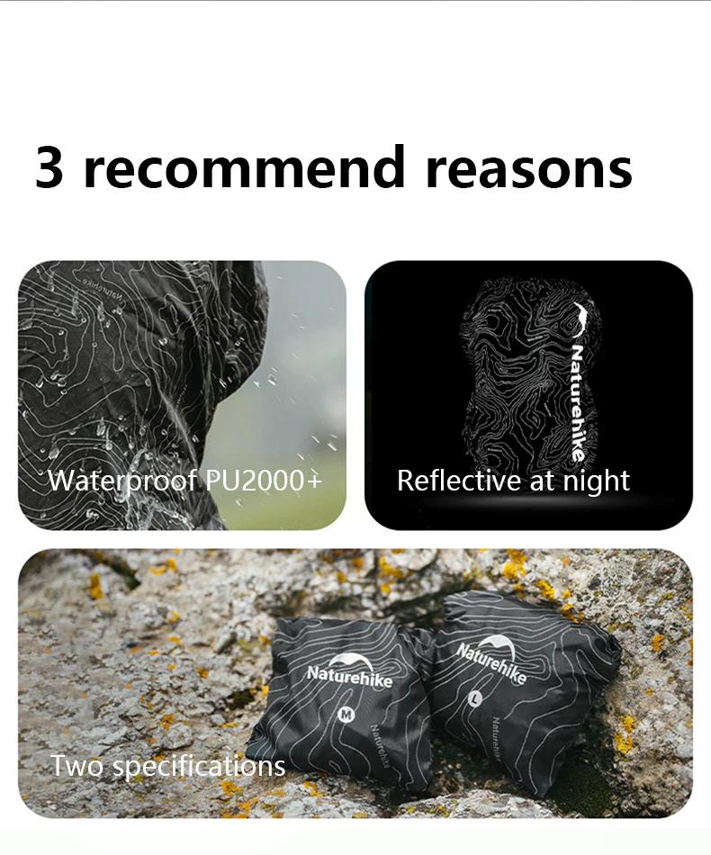 Naturehike Reflective Waterproof Backpack Rain Cover Outdoor Sport ...