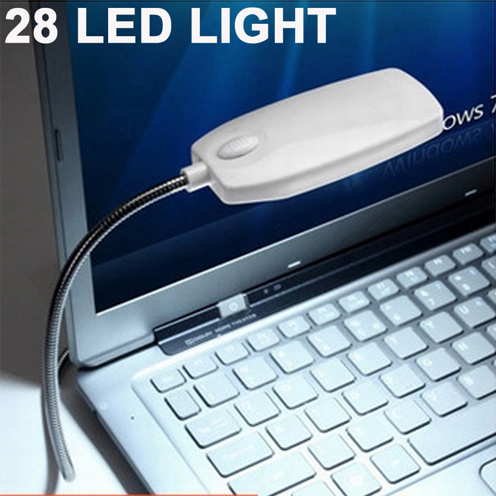 Ultra Bright Flexible 28LEDs Reading Lamp LED USB Book Light Eye Care Table Lamps Night Lamp for ...