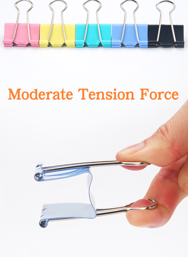 120PCS Color Binder Clips Paper 19/32/50mm Multipurpose School Metal ...