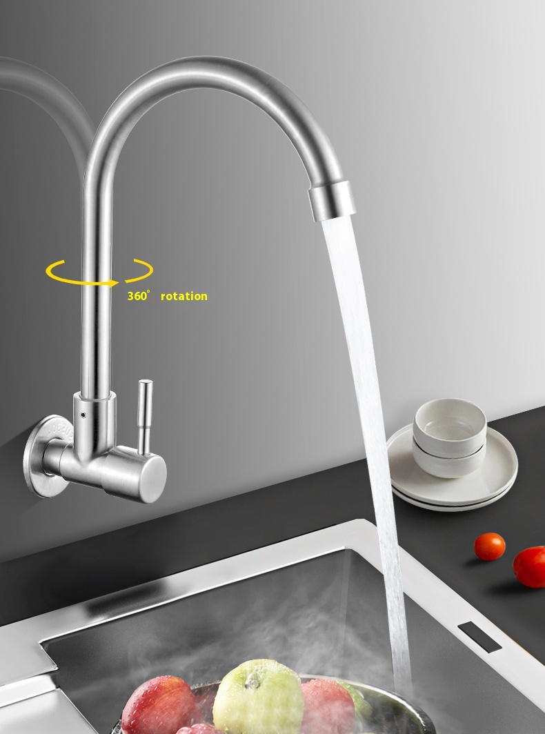 In-wall Faucet Wall Type Horizontal 304 Stainless Steel Universal ...
