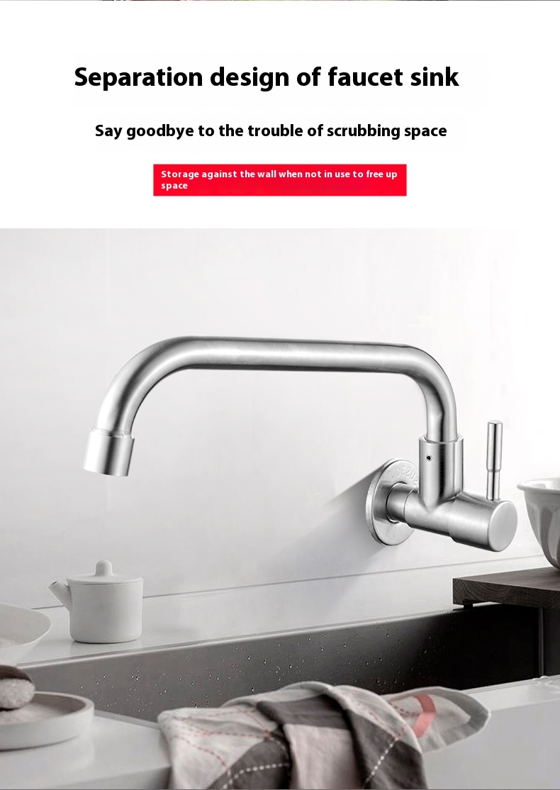 In-wall Faucet Wall Type Horizontal 304 Stainless Steel Universal ...