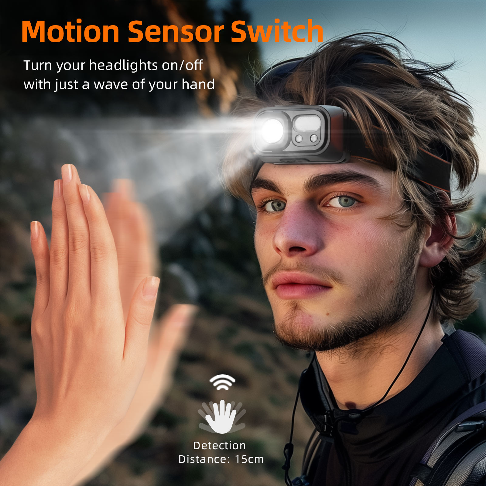 SUPERFIRE HL23 LED Rechargeable Headlamp Strong Bright Long-range Lampu ...