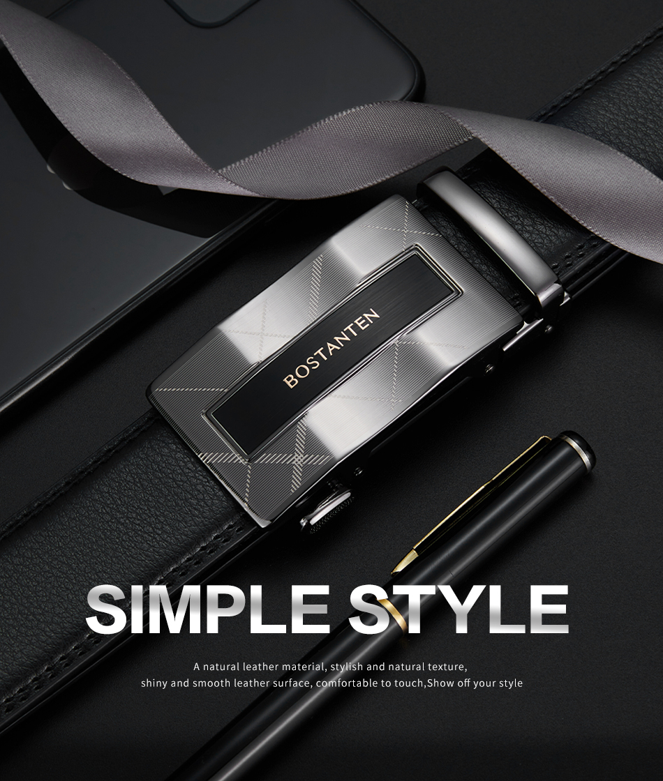 BOSTANTEN Men's belt and wallet set, high quality zipper wallet ...
