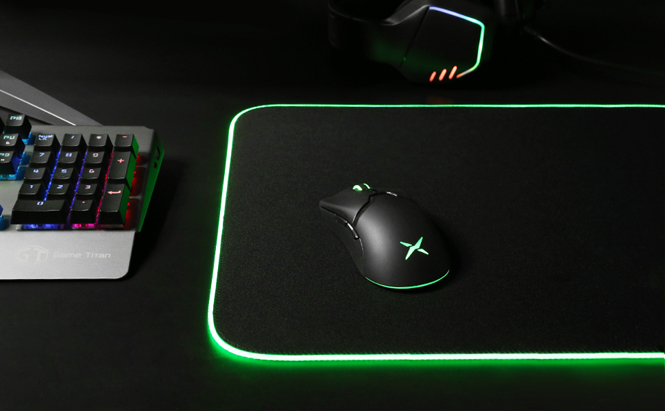 Delux M800 RGB PAW3395 26000DPI 50G ACC Wireless Wired Gaming Mouse 72g Lightweight Programmable ...