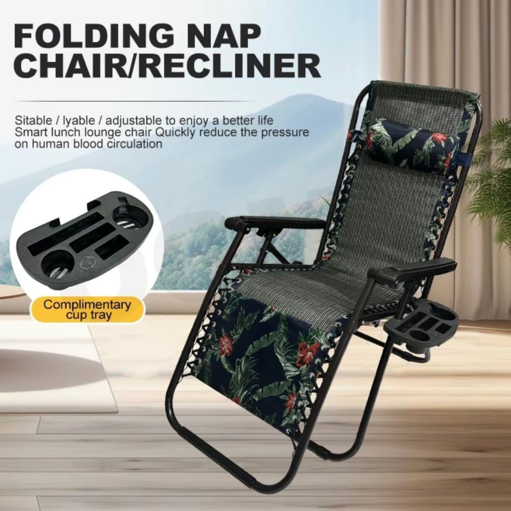 Portable Foldable Zero Gravity Reclining Chair Bed Outdoor Folding ...