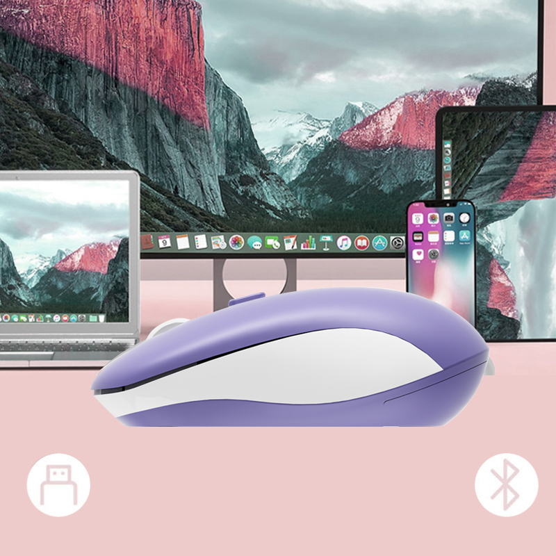 Wireless mouse dual-mode Type-C charging Bluetooth+USB Mause portable ...