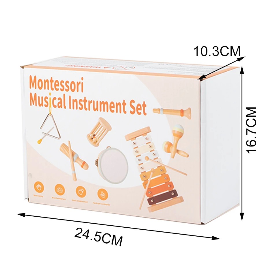 Baby Musical Instruments Montessori Wooden Toys,Percussion Xylophone ...