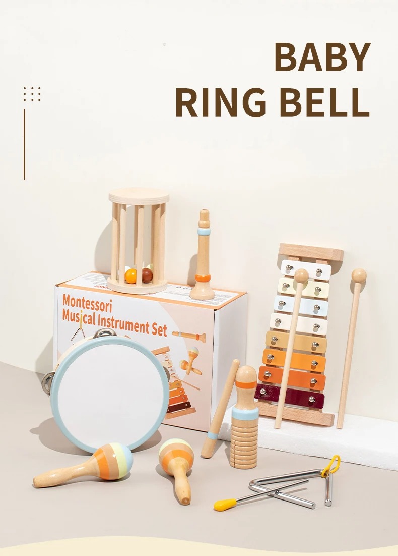 Baby Musical Instruments Montessori Wooden Toys,Percussion Xylophone ...