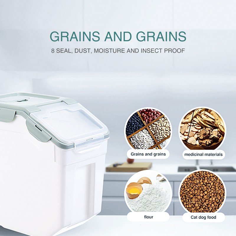 Rice Dispenser 25 Kilos Sealed Rice Storage Container Storage Food Rice ...