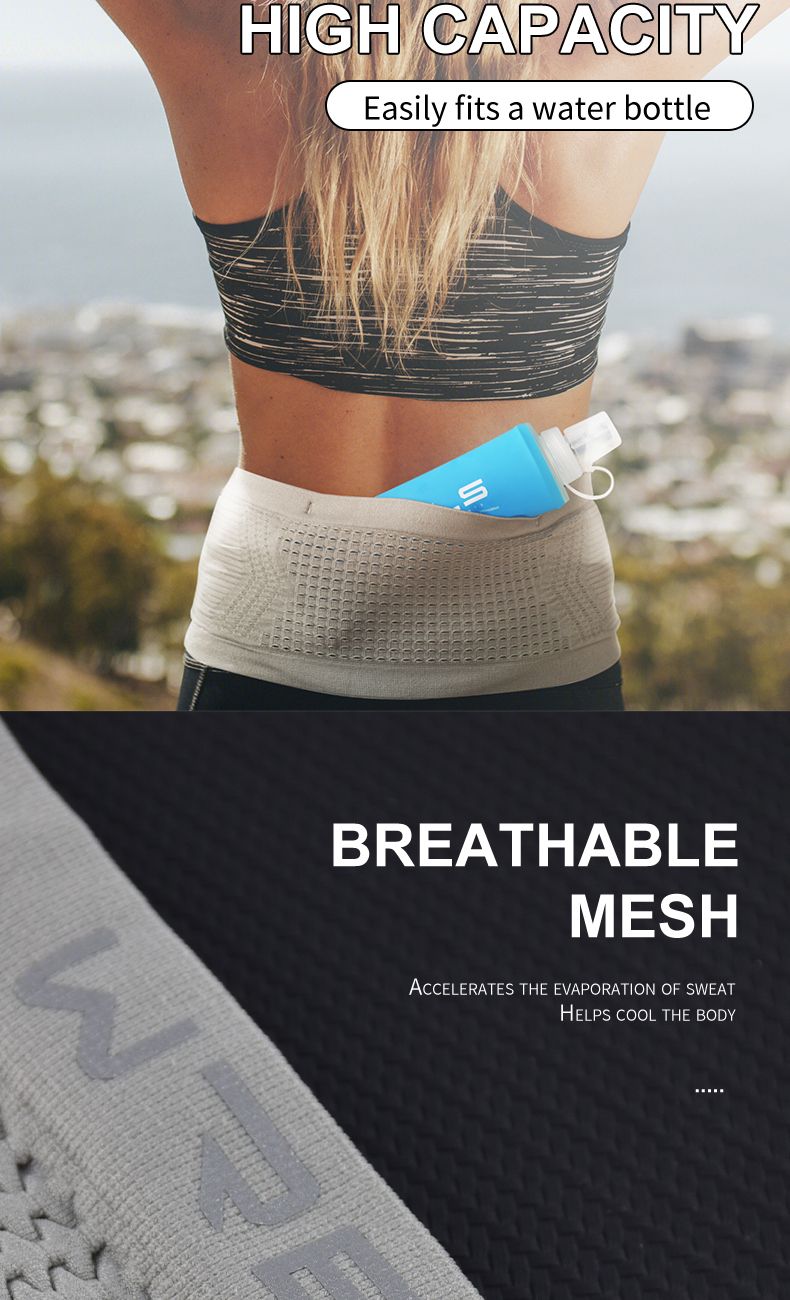 WRELS Invisible Jogging Bag Foldable Water Bottle Unisex Fitness ...