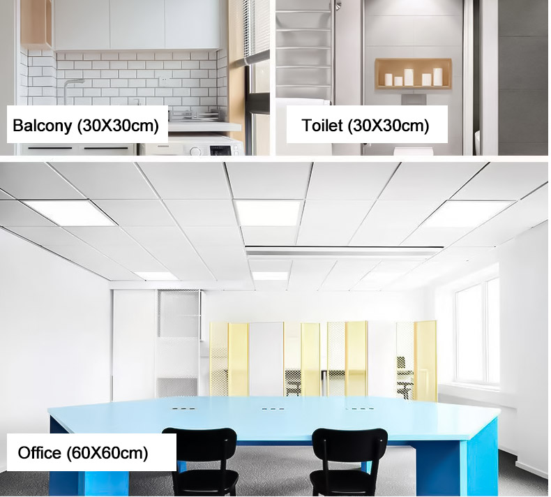 LP LED Panel Ceiling Light Recessed Ceiling Light for Kitchen Office ...