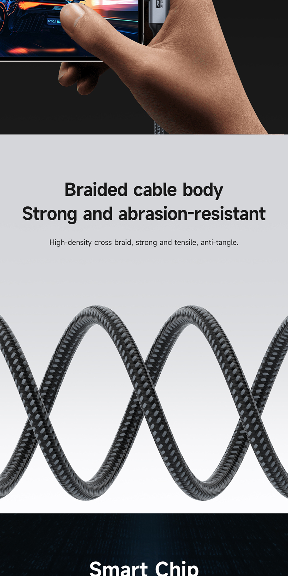 Hagibis USB4 Cable, Graphene Braided USB C to USB C 240W Fast Charging ...