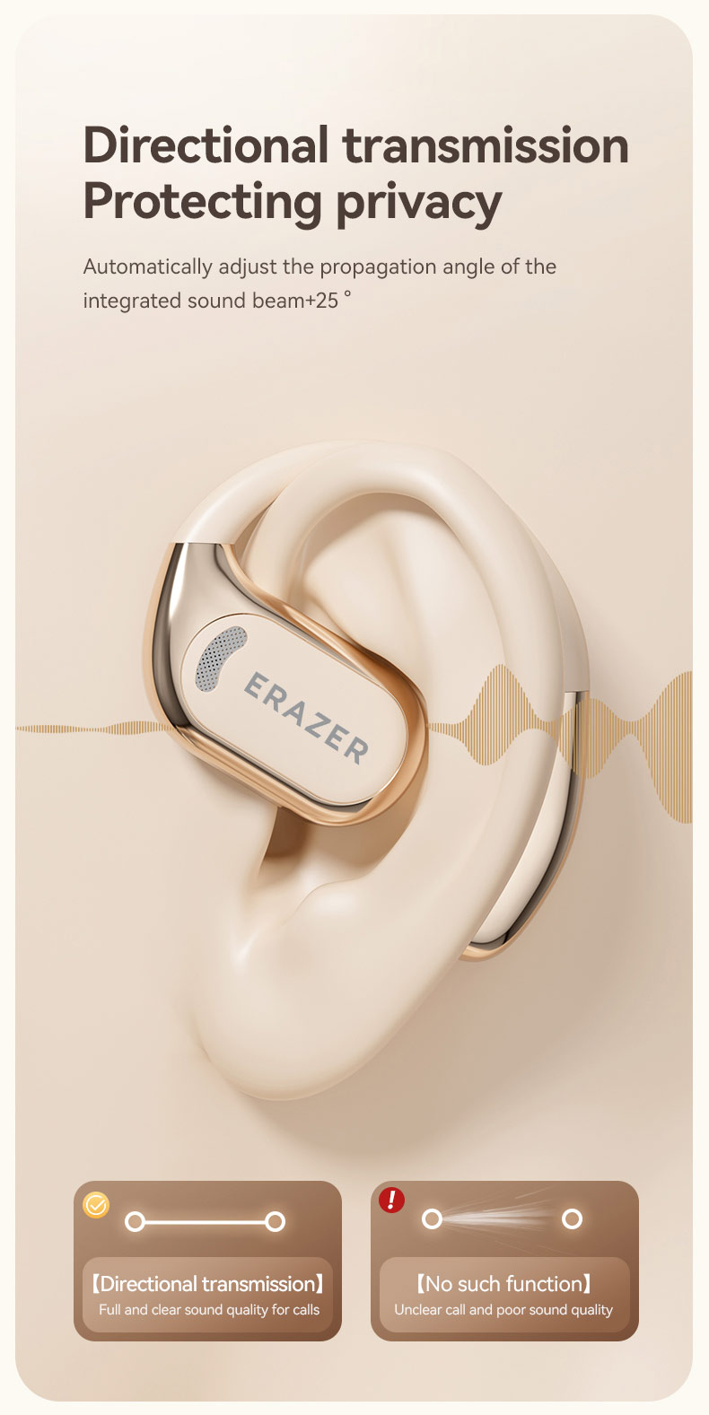 Lenovo Erazer XF20 Bluetooth Earphones OWS Open Ear Wireless Earbuds ...