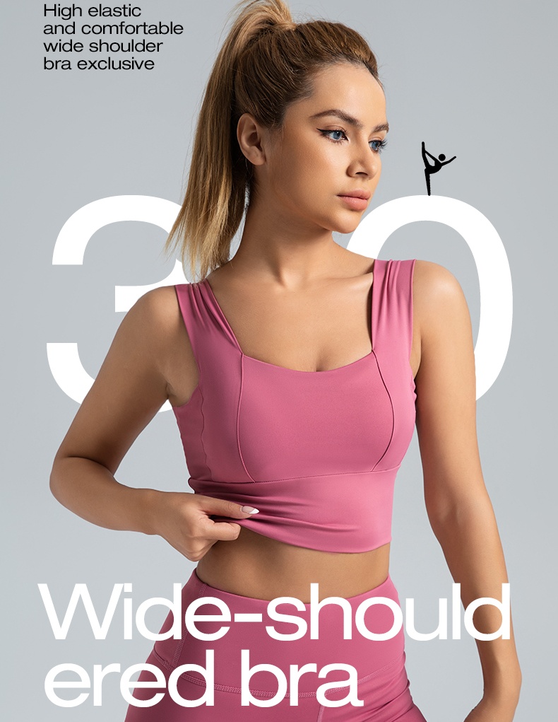 SUPERFLOWER Women's High Support Sports Bra with Fixed Bra Pad Yoga ...