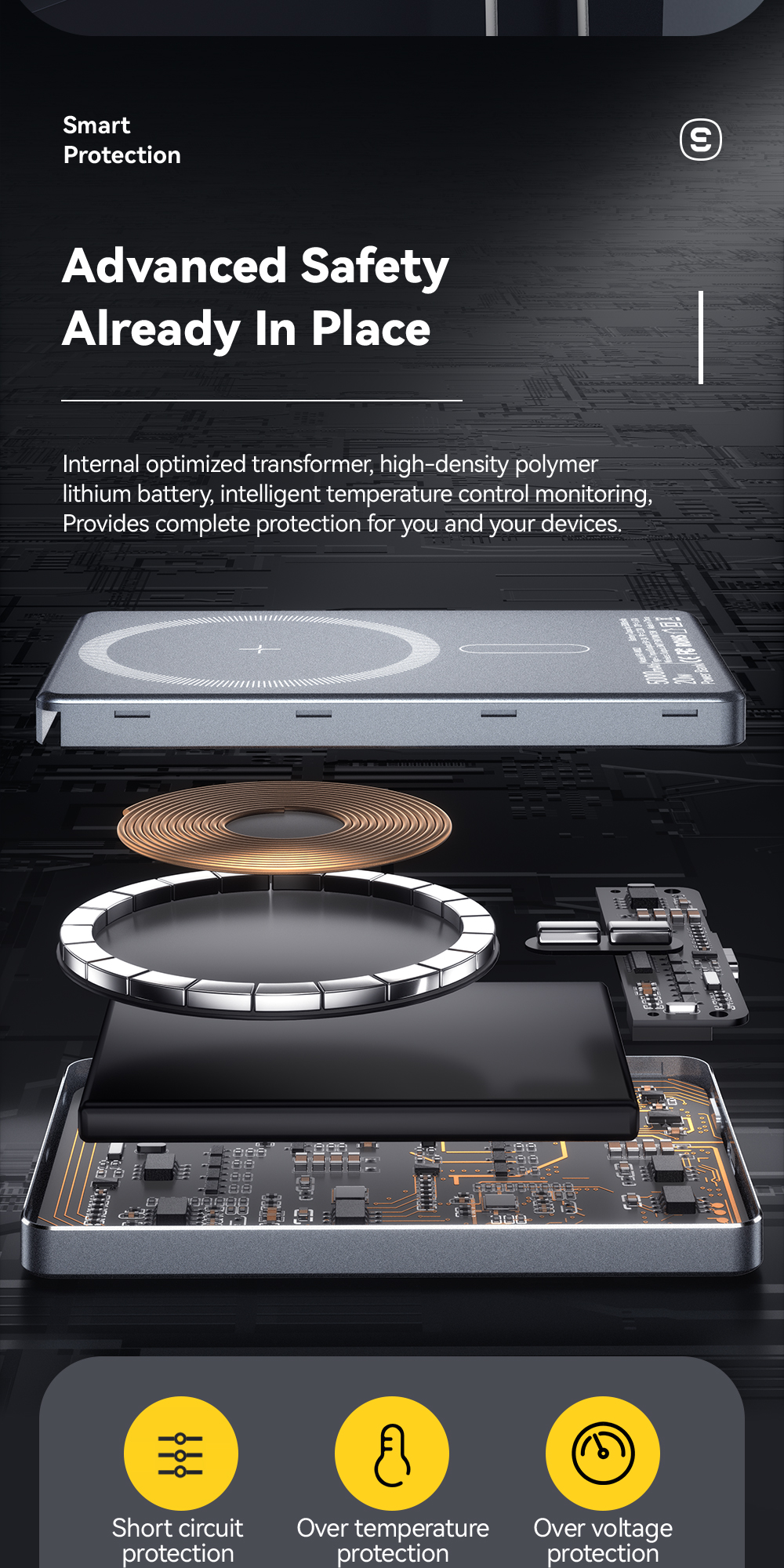 Essager 5000Mah Magnetic 15W Wireless Power Bank For Samsung IOS Type C ...