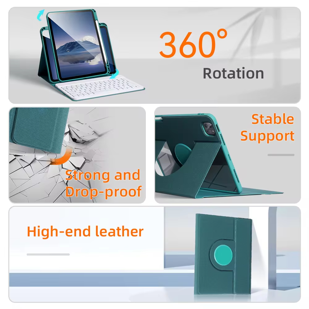 Magnetic Detachable Rotate 360° Keyboard Case for iPad Air 6th Gen 2024 ...