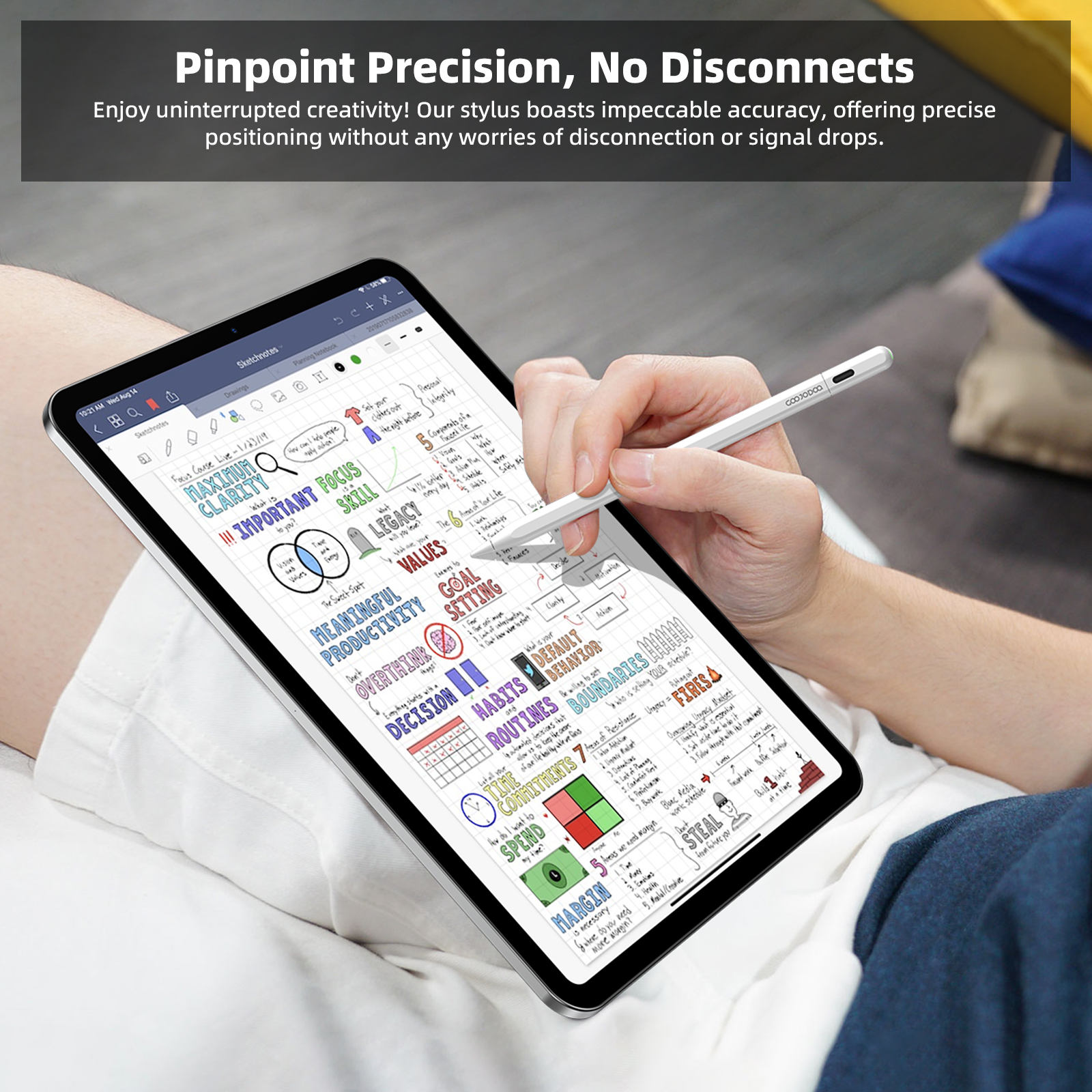 GOOJODOQ GD14 Stylus Pen for iPad Pencil 1st 2 Air 6 5 4 Pro11 M4 10th ...