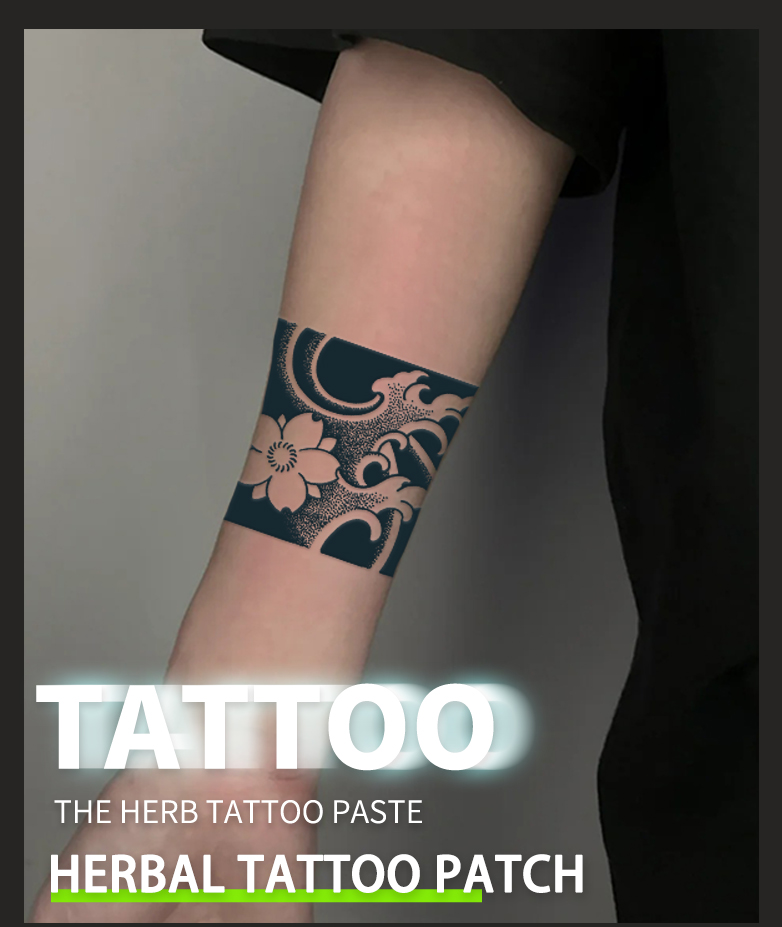 Cherry Blossom Wave Arm Herbal Tattoo Stickers Men Women Unique Non ...