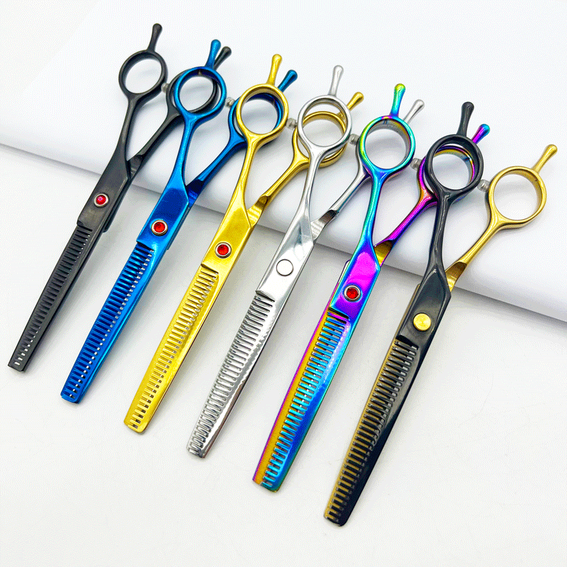 7.0Inch Dog Hair Grooming Scissor Pet Thinning Scissors Pet Shears For ...