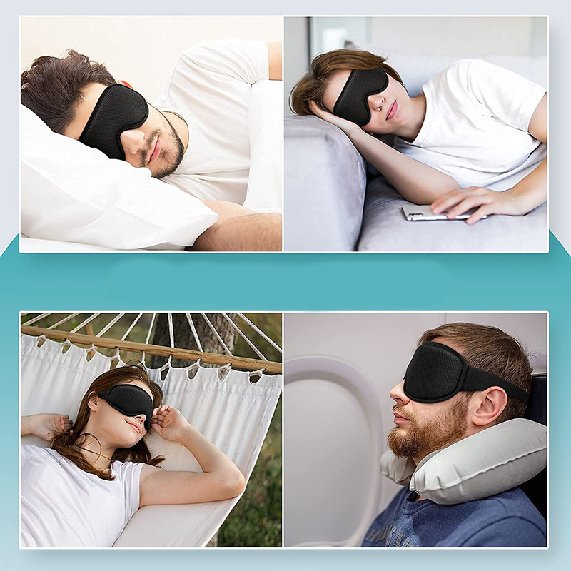 KIPRUN 3D Memory Sleep Eye Mask, 100% Blackout Sleep Mask for Women Men ...