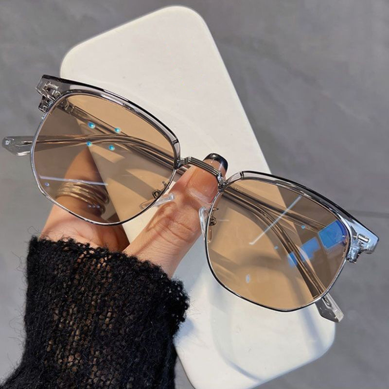 Ruffian Handsome Color-changing Glasses Craft Male Students Myopia with ...