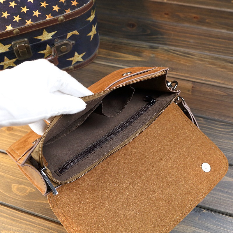 【Local Delivery】Men Hand Bag Classic Brown Cool Leather Hand Carry ...