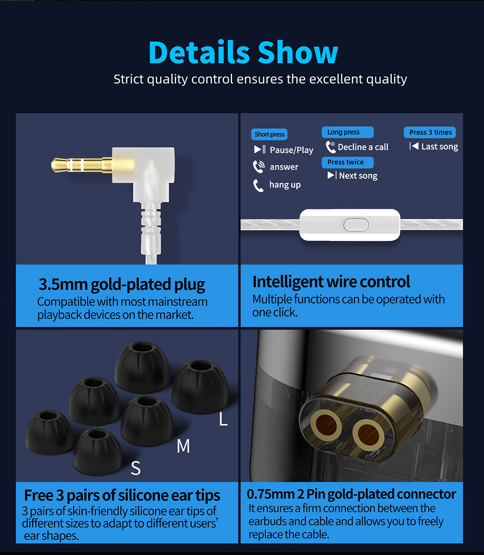 KZ AS24 PRO 24 Unit Upgraded Balanced Armature Drive Adjustable Earbuds ...