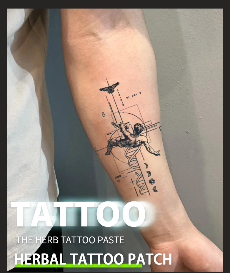 Falling Angel Arm Waterproof Temporary Tattoo Sticker, Long Lasting 1-2 ...
