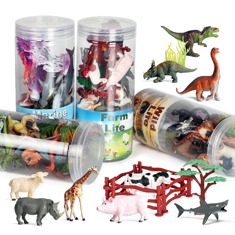 12Pcs Wild Creatures Tube , Realistic Mini Animal Figurines, Lion ...