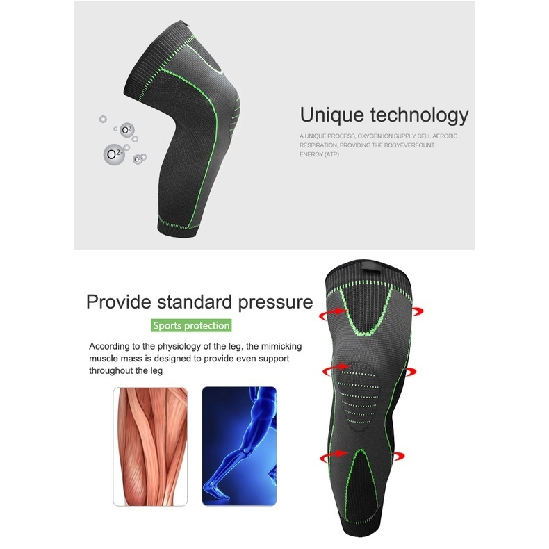 Sports Compression Knee Pads Breathable Leg Sets Fitness Running Knee ...