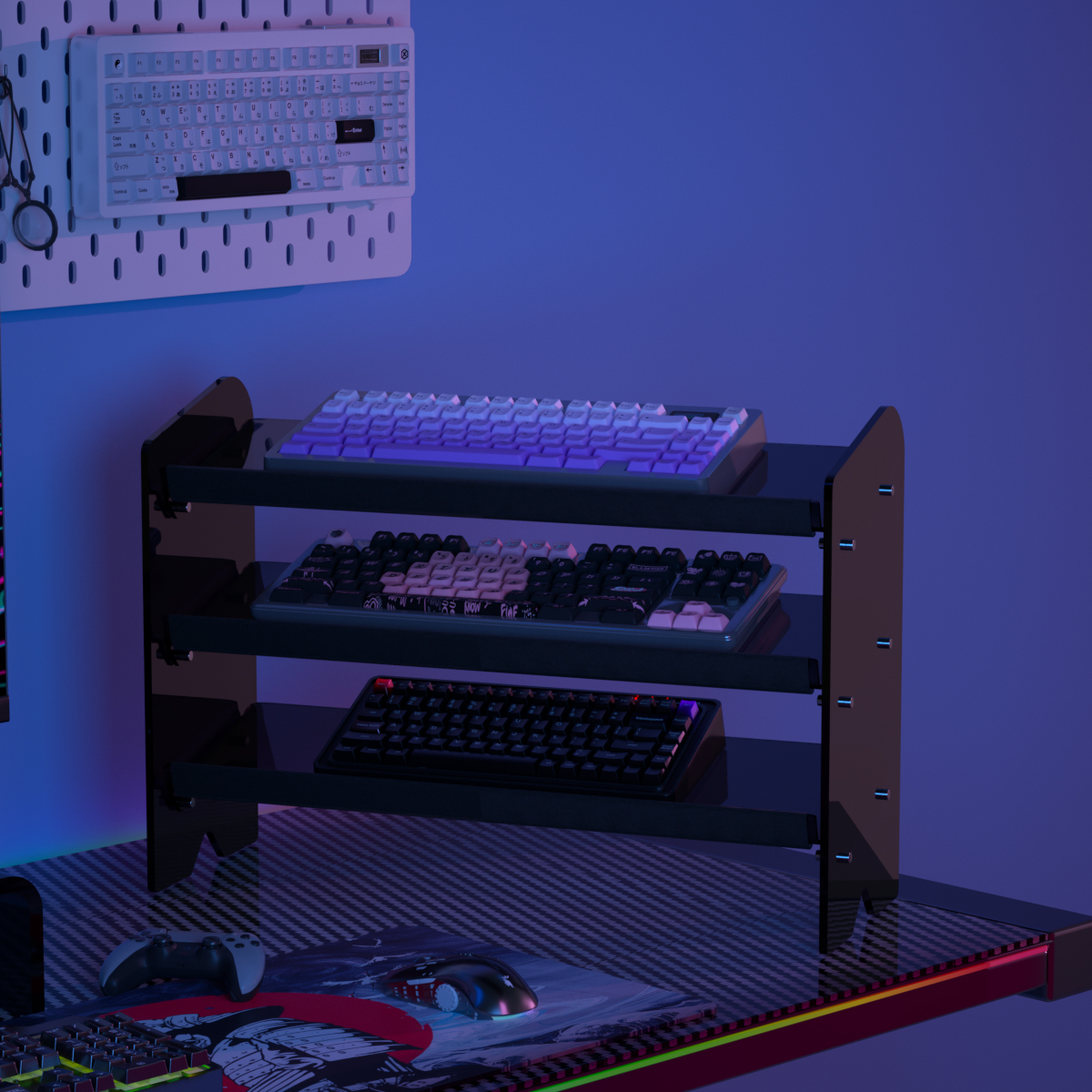 three-layer acrylic Transparent Clearly large stand display rack ...