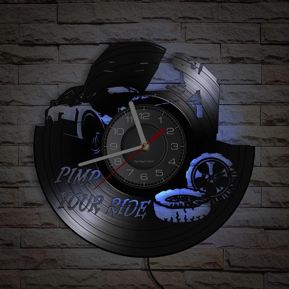 Mechanic Car Service Vinyl Record Wall Clock Tire Repair Garage Battery ...