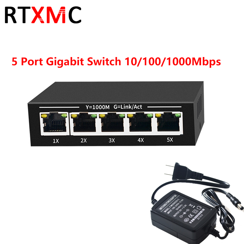 8 Port Gigabit Switch Desktop RJ45 Ethernet Switch 10/100/1000mbps Lan ...