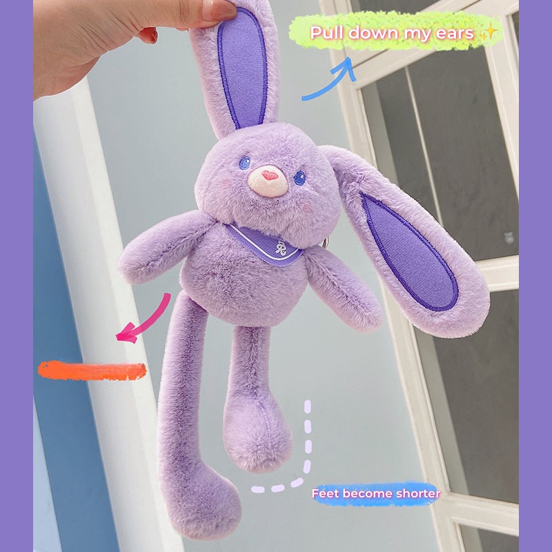【WOW】Pull Rabbit Plush Pull Ear Rabbit Telescopic Doll Pull Ear Rabbit ...