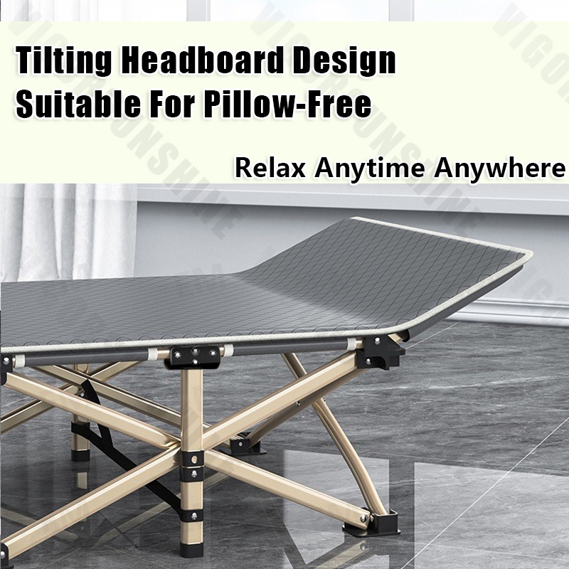 Folding Bed Camping/Nap Heavy duty Add cotton pocket Outdoor/Bedoffice ...