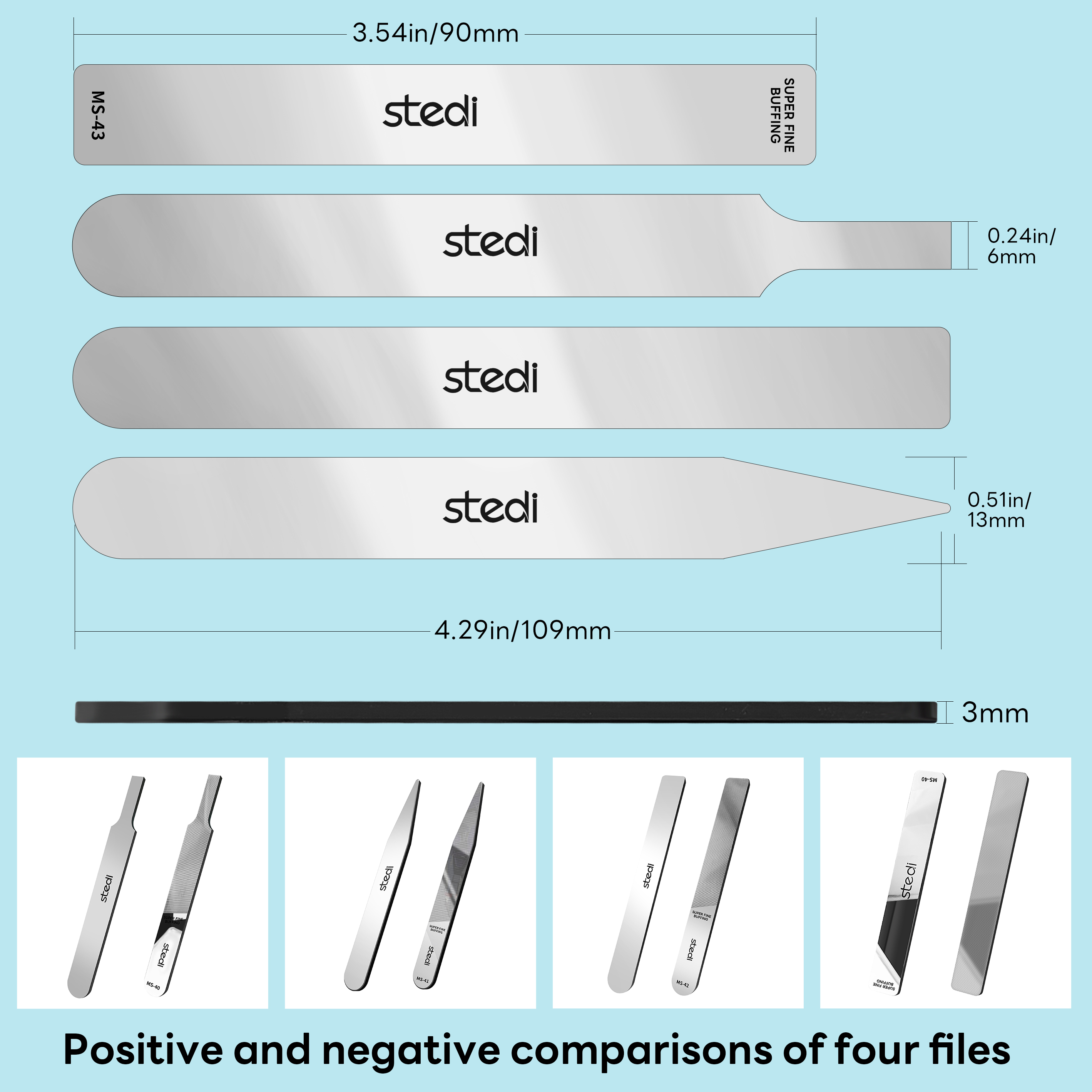 Stedi Iron Sand Palm Series Ultra Precision Glass File Polishing ...